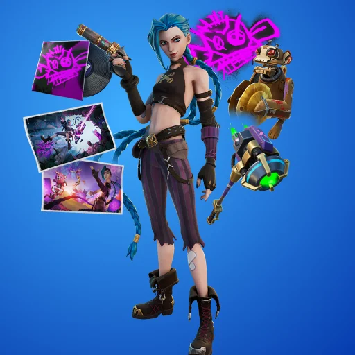 ⫷ Fortnite Skin Jinx (Arcane) ⫸ Personagens e Skins do Fortnite 👕 ᑕ ...